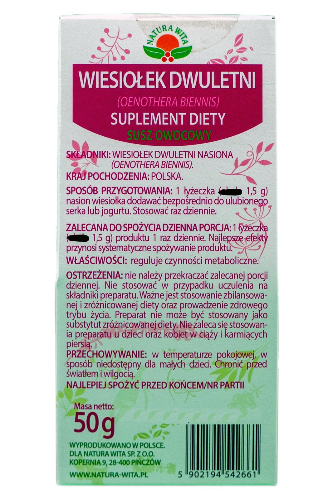 Wiesiołek dwuletni 50g | Zioła i zdrowie